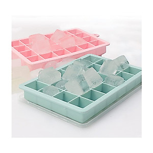 TAO CICADA Ice Cube Tray, 3 Pack Silicone Ice Cube Molds, Silicone Ice Cube Trays, Silicone Ice Trays, Easier to Release, BPA Free for Alcohol/Coffee/Beverages (Pink, Light blue, Purple)