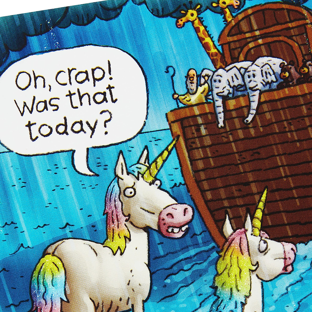 Hallmark Shoebox Pack of 2 Funny Birthday Cards (Birthday Cod, Noah's Ark)