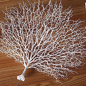 Ochine Artificial Coral Plant Skull Aquarium Decorations Ornament Simulation Coral Branch Sea Tree Wedding Floral Decoration Plastic Branch Artificial Decoration for Fish Tank Aquarium Landscape