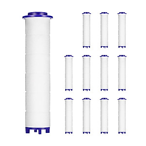 Vortex Shower Head PP-Cotton Filter Cartridge 3.7in Set of 12 Replacement Filter Cartridge for Detachable Propeller Hydro Shower Jet Sets