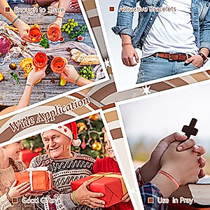 20 Pieces Bible Verse Bracelets Bulk Christian Leather Bracelets, God Faith Scripture Quotes Bracelet, Inspirational Gifts Bible Bracelets Scripture for Office School Home Woman Man (Multicolor)