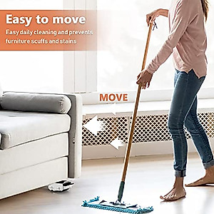 Exttlliy Heavy Duty Base Appliance Rollers Pair Upgrade Move Tools Adjustable Expandable for Washer and Dryer Steel Appliance Trolley Furniture Mover Sliders (White1)