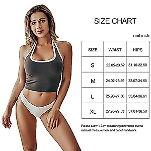 FINETOO 7 Pack Womens Thongs Underwear Cotton Breathable Low Rise Hipster Panties Sexy S-XL