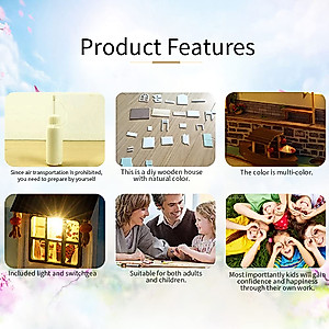 WonDerfulC 3D Wooden Book Stand Puzzle DIY Dollhouse Wood Bookends Book Nook Model Building Kit with LED Light for Teens and Adults to Build-Creativity Gift for Birthdays Christmas Halloween