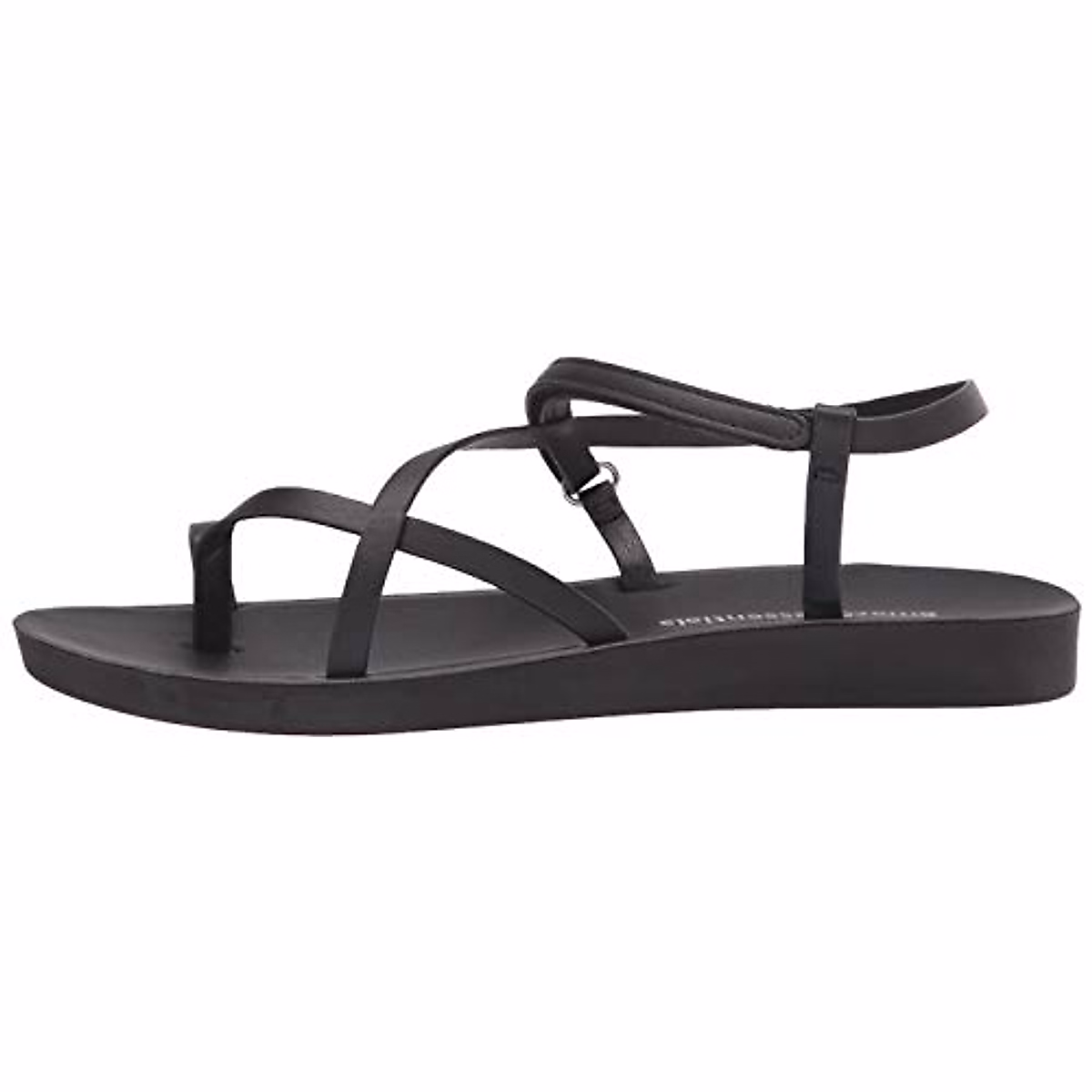 Amazon Essentials Women's Strappy Footbed Sandal, Black, 7.5