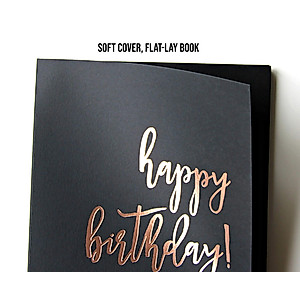 Birthday Party Guest Book, Rose Gold Party Decorations, Guest Book Polaroid, 90 Black Pgs. 8.5"x8.5". Sweet 16 Guest Book Quincenera Party, Birthday Guestbook 50th, Guest Book 1st Birthday (BK)
