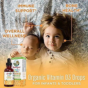 USDA Organic Vitamin D3 & Liquid Ionic Zinc for Infants & Toddlers Bundle by MaryRuth's | Immune Support | Vitamin D3 Supplement | Vegan | Gluten Free | Non-GMO