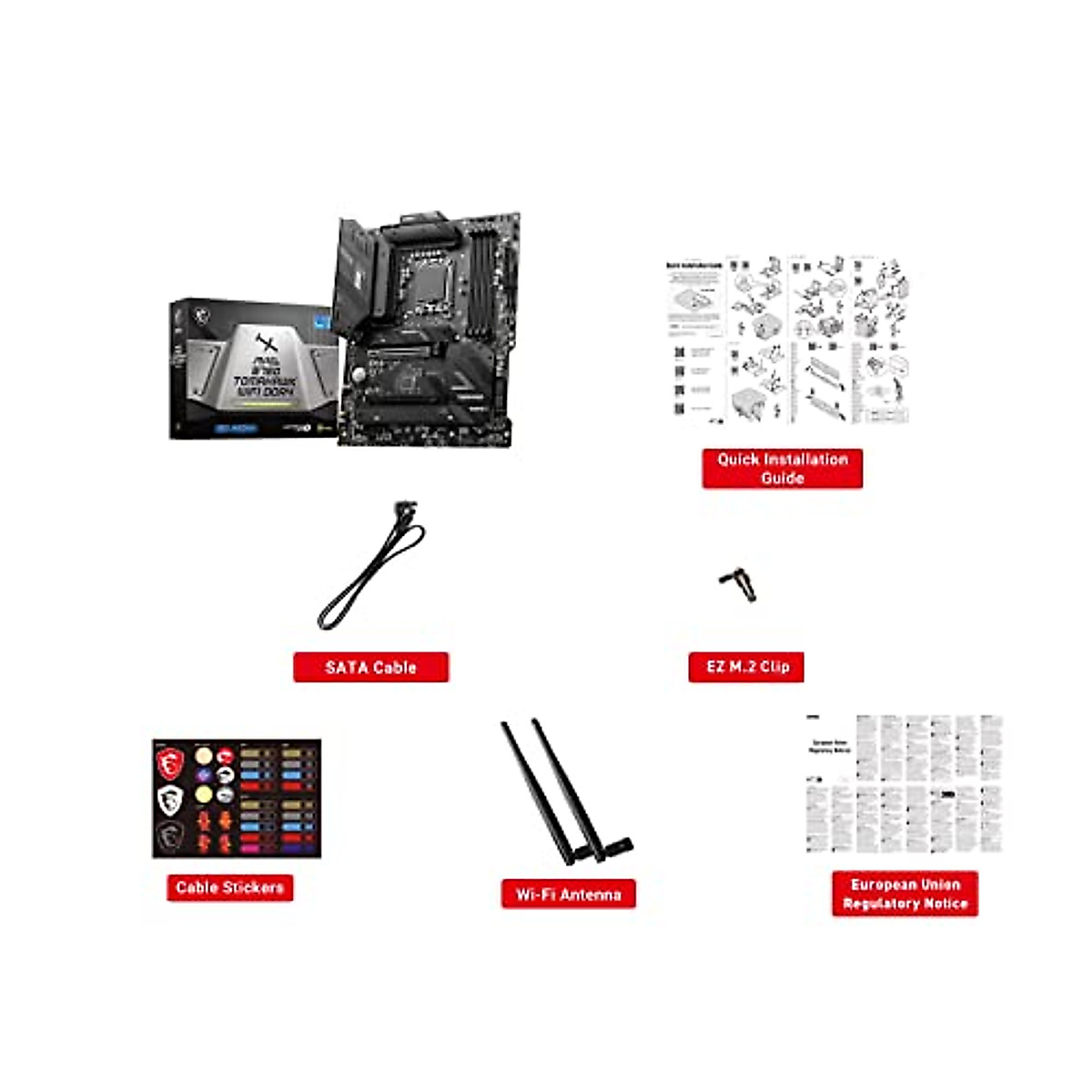 MSI MAG B760 Tomahawk WiFi DDR4 Gaming Motherboard (Supports 12th/13th/14th Gen Intel Processors, LGA 1700, DDR4, PCIe 5.0, M.2, 2.5Gbps LAN, USB 3.2 Gen2, HDMI/DP, Wi-Fi 6E, Bluetooth 5.3, ATX)