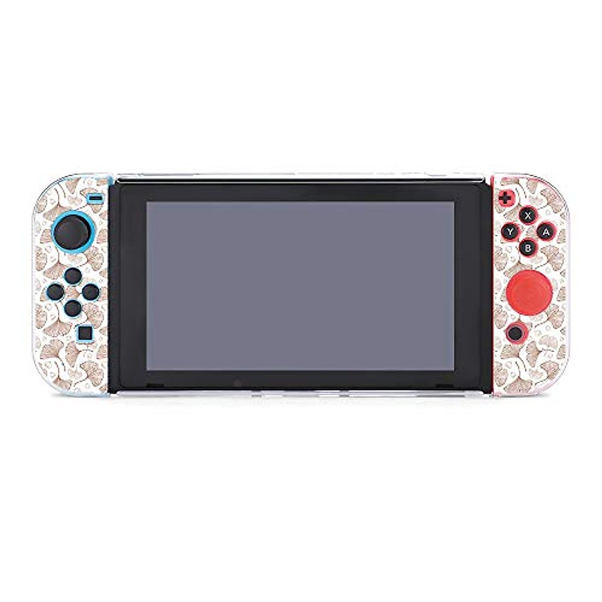 SUPNON Ginkgo Leaves Pattern On Background Protective Case Compatible with Nintendo Switch Soft Slim Grip Cover Shell for Console & Joy-Con with Screen Protector, Thumb Grips Design19309