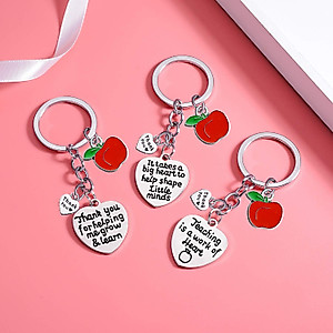 Nzztont 3PCs Teacher Gifts for Women Teacher Keychain Teacher Appreciation Gifts hank You Gifts for Teachers (3PCs Mixed)