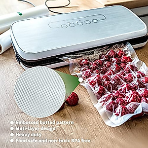 Happy Seal Vacuum Sealer Bags Rolls 11"x16' 2Pack, Seal a Meal, Commercial Grade, BPA Free Heavy Duty Great for Food Storage, Meal Prep or Sous Vide