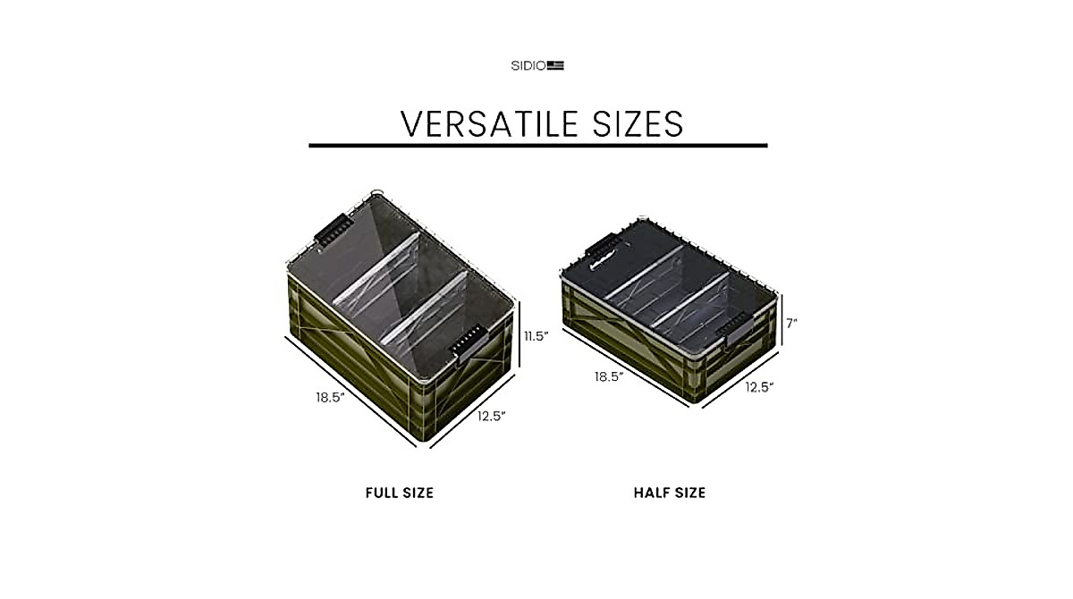 SIDIO Crate Pro Pack - Modular Stackable Storage Bins in Green