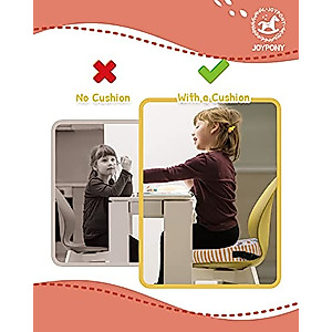 Toddler Booster Seat for Dining Table, 4 inch Ergonomic Design Dining Chair Heightening Cushion Portable Dismountable Eating, Washable Kids Toddler Booster Cushion, Adjustable Elasticity Straps(Space)