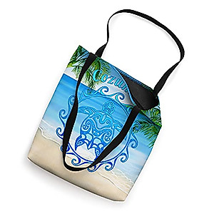 Tribal Maori Polynesian Sea Turtle Cozumel Mexico Vacation Tote Bag