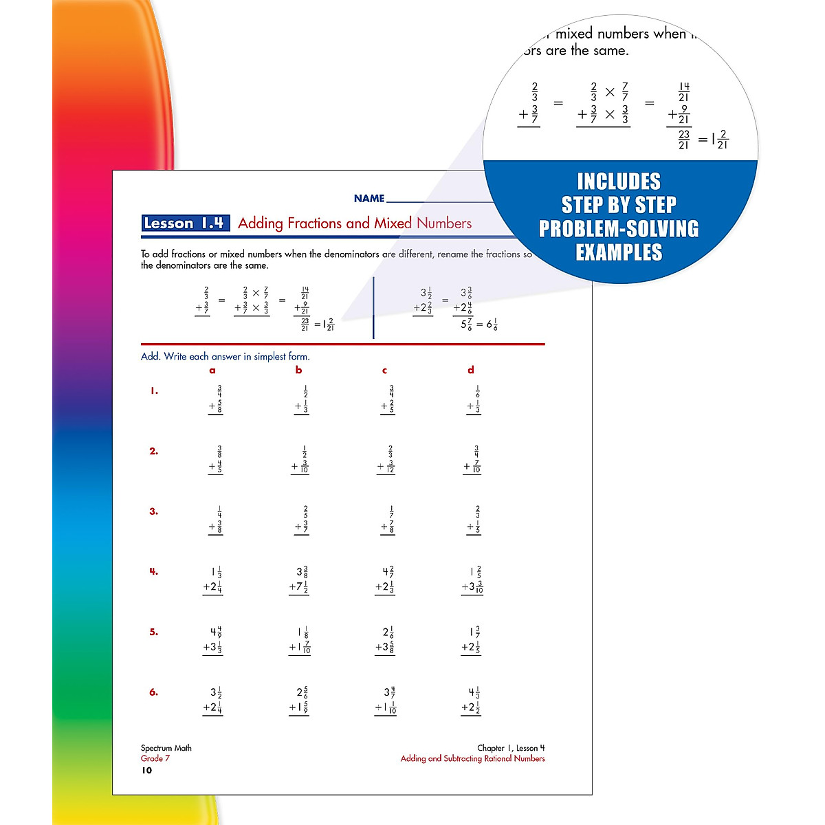 Spectrum 7th Grade Math Workbooks, Ages 12 to 13, 7th Grade Math, Algebra, Probability, Statistics, Ratios, Positive and Negative Integers, and Geometry Workbook - 160 Pages (Volume 8)