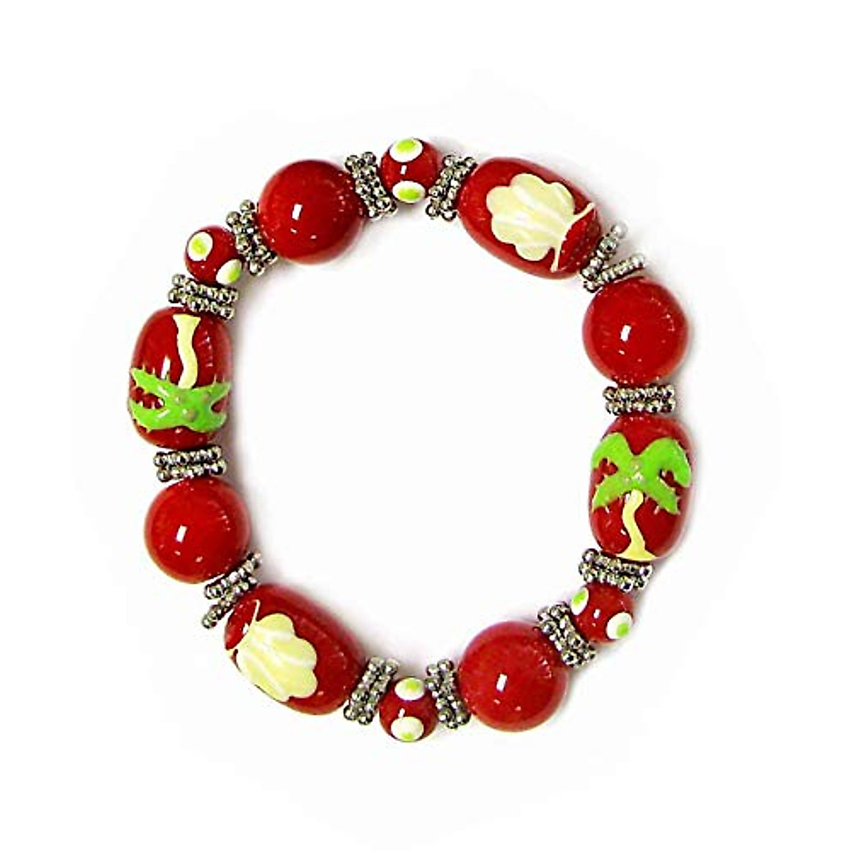 Linpeng Womens Bohemian Stretch-Bracelets, Silver, 7 5 Inch US