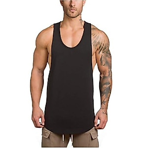 Muscle Killer 3 Pack Men's Muscle Gym Workout Stringer Tank Tops Bodybuilding Fitness T-Shirts (Black+Gray Green+ALOT,Medium)
