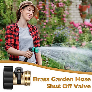 Tudomro 8 Pack Garden Hose Shut Off Valve Durable Hose Shutoff Valve Heavy 3/4 Brass Shut Off Valve for Garden Hose with Extra Pressure Washer Water Hose Shut Off Valve for Household Cleaning