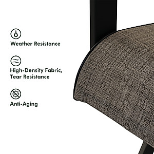 Grand patio Outdoor Counter Height Patio Stools Set of 2, Swivel Bar Chairs for Balcony, Poolside, Backyard, Garden (Coffee, 2PC)