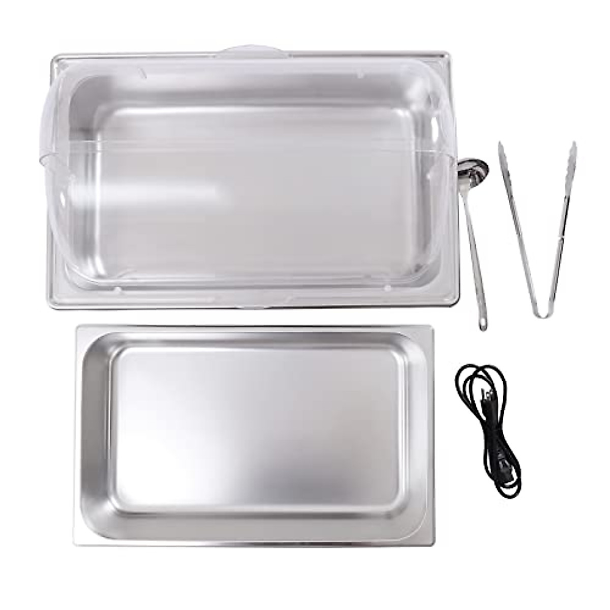 NG NOPTEG Chafing Dish Buffet Set, Electric Chafing Dish,Buffet Servers and Warmers Professional Chaffing Server Set Commercial Chafer for Catering Parties,Buffets,(110V 600W One-Tray)