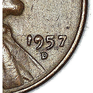 1957 D Filled 1 9 B BIE and Cud Errors Lincoln Wheat Cent Good