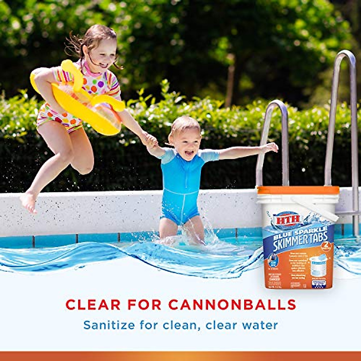 HTH 28006 Blue Sparkle Skimmer Tabs Swimming Pool Sanitizer, 5.5 lbs