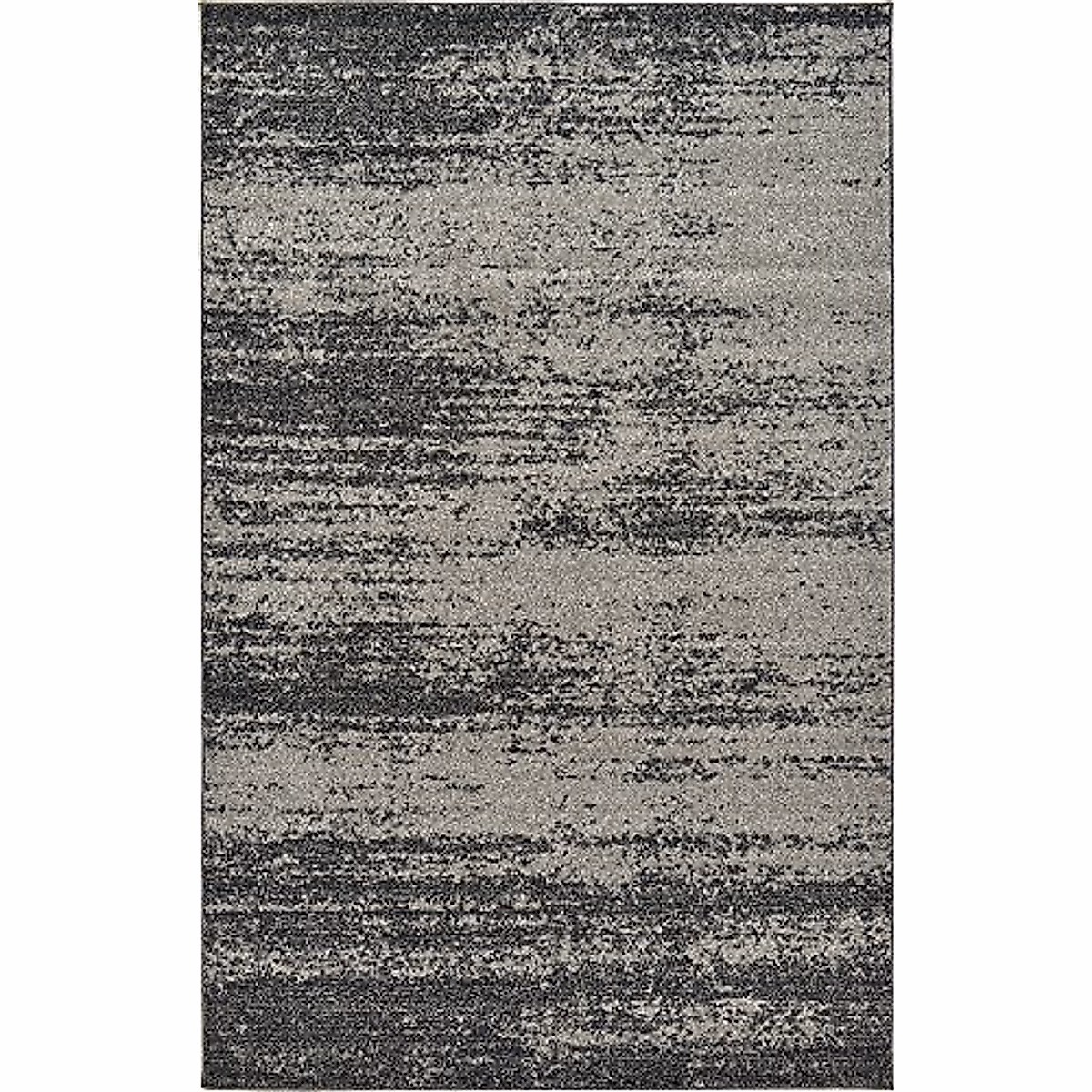 Unique Loom Del Mar Collection Area Rug - Lucille (5' 3" x 8' Rectangle, Dark Gray/ Ivory)