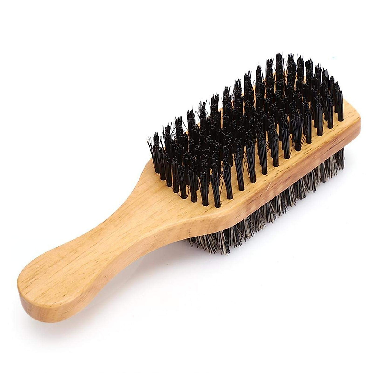 Wooden Beard Brush Moustache Brush,Double-Sided Beard Brush,Professional Beard Brush Shaving BrushesShaving Accessories