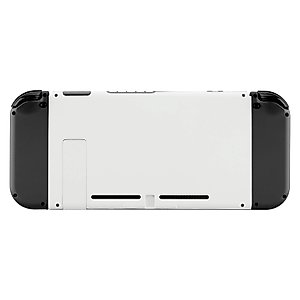 eXtremeRate White Console Back Plate for Nintendo Switch, DIY Replacement Housing Shell Case for Nintendo Switch Console with Kickstand [Only The Backplate, NOT The Console]