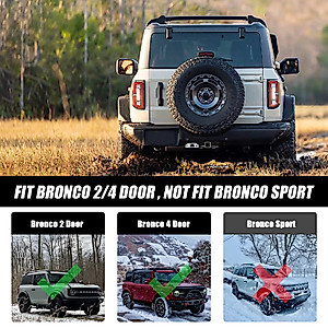 Mabett 2" Tow Trailer Hitch Receiver for Ford Bronco Accessories 2021 2022 2023 2024 2/4-Door Rear Bumper 2 * 2 Inch Receiver Trailer Towing Cargo Carrier Racks