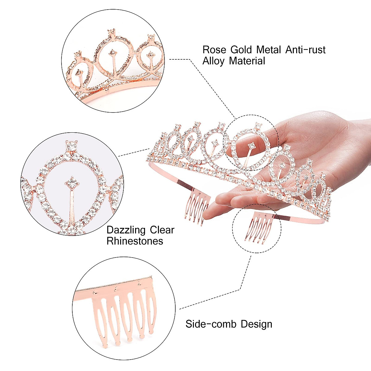 CIEHER Birthday Queen Sash & Birthday Tiara Kit, Birthday Crowns for Women Birthday Crown Birthday Tiaras Birthday Gift Birthday Decorations