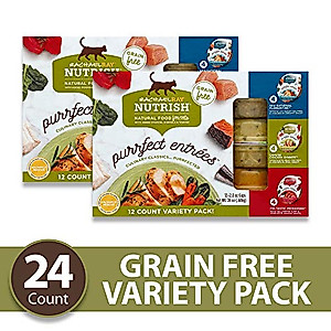 Rachael Ray Nutrish Purrfect Entrees Wet Cat Food, Variety Pack, 2 Ounce Cup (Pack of 24)