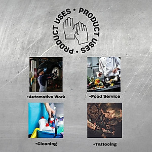 PSBM Industrial Nitrile Disposable Gloves, 1000 Pack, Size X-Small, Black, Textured Fingertips, Latex Free & Powder Free Multi-Use Gloves