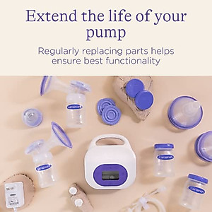 Lansinoh Breast Pump Spare Parts Bundle, Includes Four Duckbill Valves and Other Replacement Parts for Lansinoh Double Electric Breast Pumps