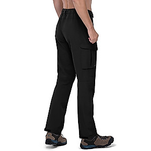 33,000ft Men's Rain Pants Waterproof Lightweight Breathable Golf Over Pants for Hiking Travel Cycling Outdoor Black