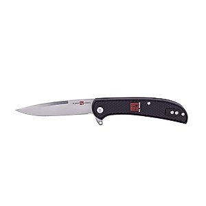 Sunex AMK4124 Knife Utas Cbb 8cr 56hrc Satin 3.15in Trad Glnylon Black