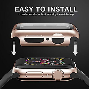 Case Compatible with Apple Watch 38MM Series 3/2/1/ with Built-in Tempered Glass Screen Protector, All-Around Ultra-Thin Bumper Full Cover Hard PC Protective Case for iWatch