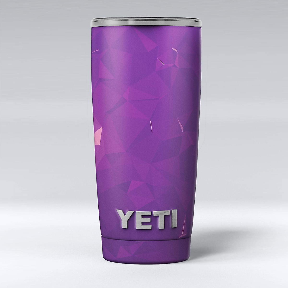 Design Skinz Dark Purple Geometric V15 - Skin Decal Vinyl Wrap Kit Compatible with The Yeti Rambler Cooler Tumbler Cups