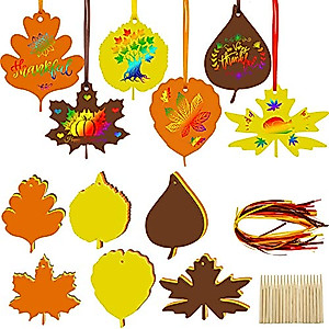 174 Pieces Thanksgiving Fall Leaves Scratch Ornaments Colorful Paper Scratch Leaves Colorful Fall Leaves Scratch Paper Fall Autumn Halloween Craft Scratch Assorted Maple Leaves Cutouts