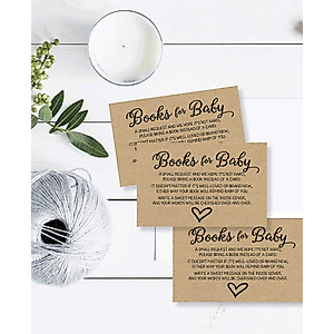 All Ewired Up 50 Gender Neutral Kraft Baby Shower Book Insert Request Cards (50-Cards)