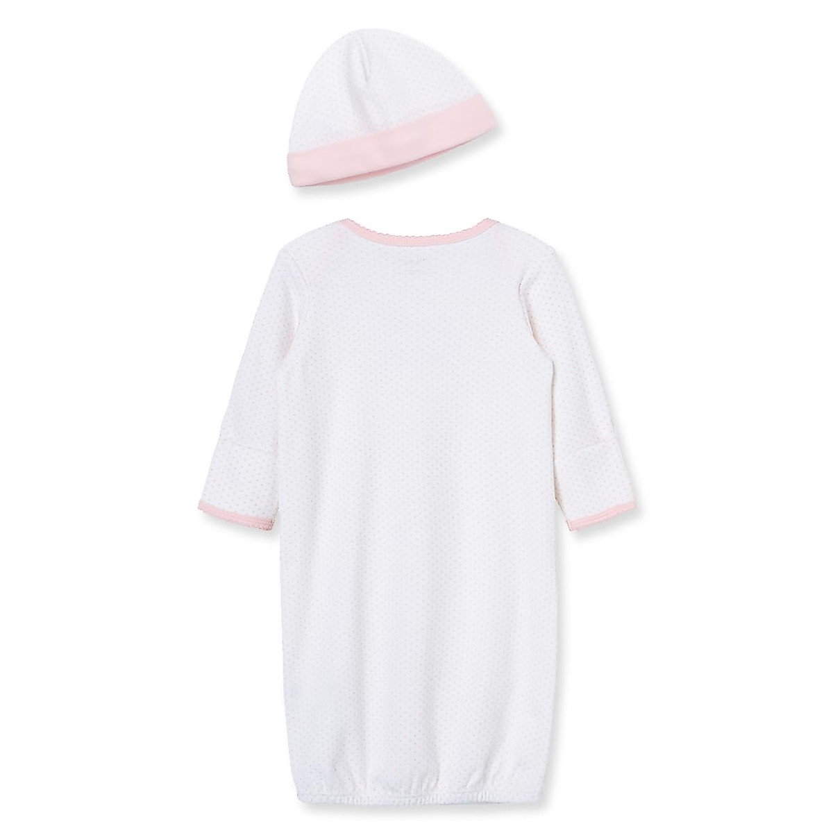 Little Me Baby Girl's 2-Piece Nightgown and Cap Set, Thank Heaven, 0-3 Months