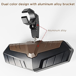 Evermotor UTV Rear View Mirror for 1.6"-2" Roll Bar Cages, Universal Center Mirror with 360° Adjustable Aluminum Clamp Compatible with ATV Polaris RZR Ranger Scooter Kawasaki Mule Pioneer Gator