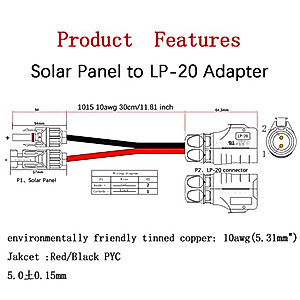 LIXINTIAN 10AWG 2 Pin Power Industrial Circular Connector，for Furrion,Solar Panel Suitcase,Forrest River RV Ports