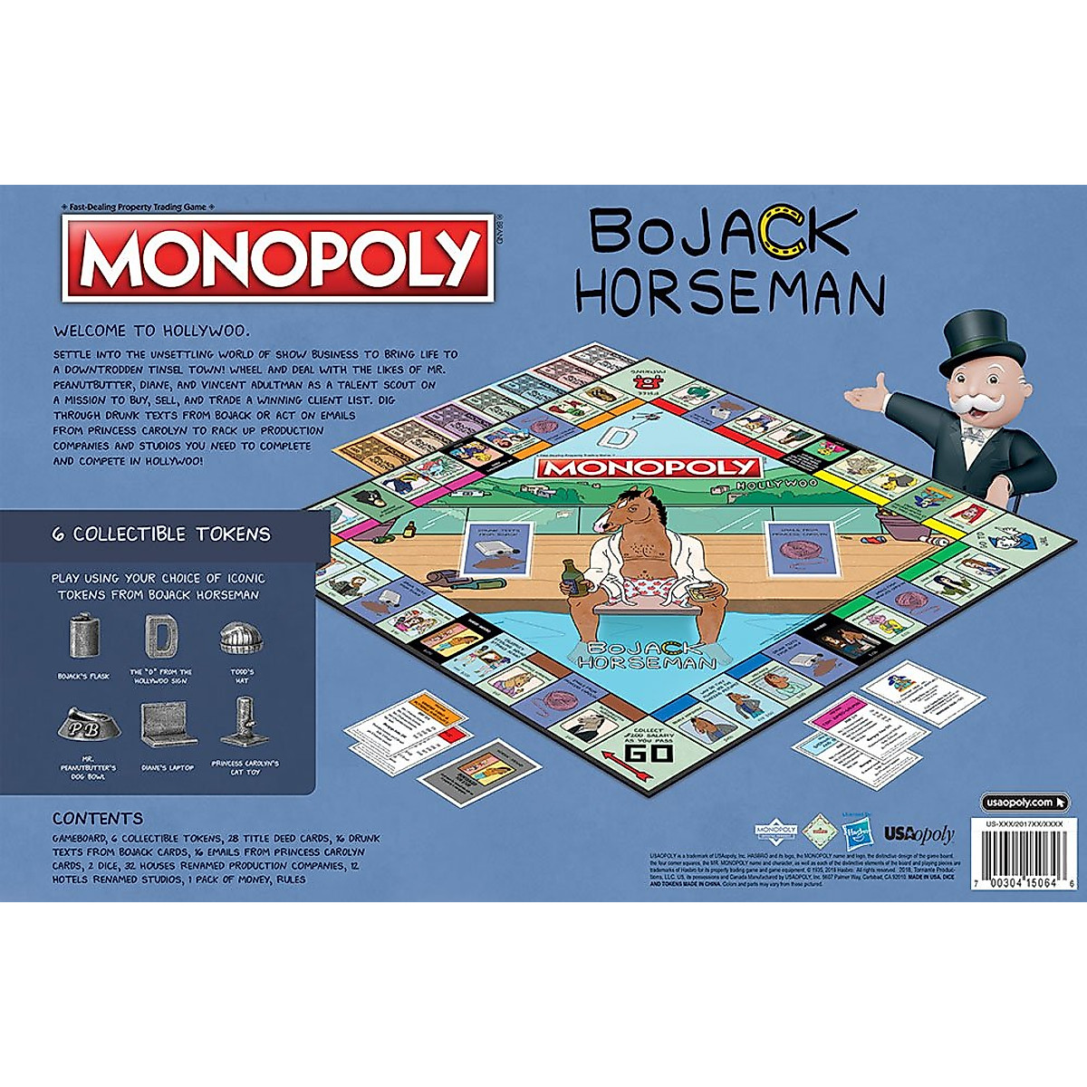 Monopoly BoJack Horseman Board Game | Recruit Your Favorite BoJack Horseman Characters in This Version of Monopoly | Based on The BoJack Horseman Netflix Show | Custom Tokens, Money and Game Board
