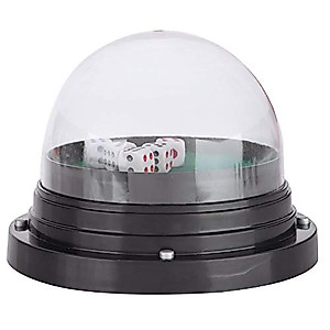 Bnineteenteam Dice Roller Cup,Automatic Dice Roller Cup KTV Pub Bar Transparent Plastic Cover Party Game Play with 5 Dices