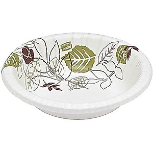 Dixie Pathways Heavyweight Paper Bowls, 20 Oz, White/Green/Burgundy, 125/pack