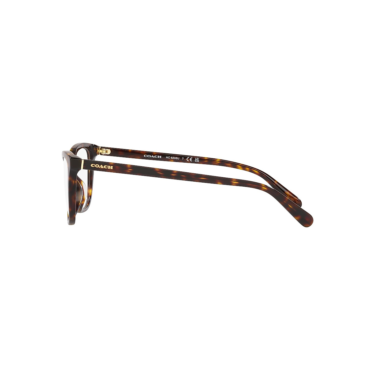 Coach HC6206U Universal Fit Prescription Eyewear Frames, Dark Tortoise/Demo Lens, 54 mm