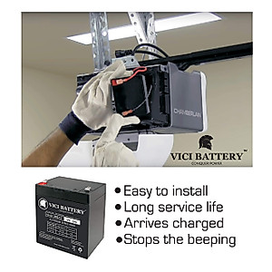 VICI Battery 12V 5Ah Chamberlain 41A6357-1 Garage Door Opener 4228 Standby Brand Product