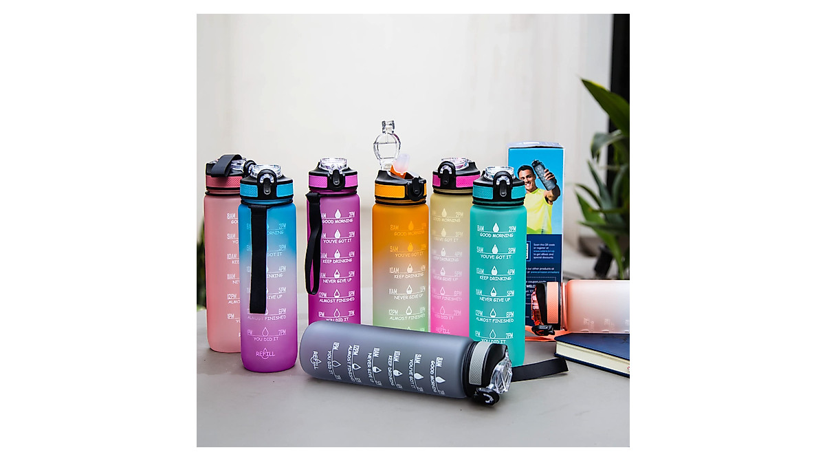 SOLARA 32oz Motivational Water Bottle – Stay Hydrated & Inspired