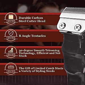 VENYES The Best Barber Clippers for Men, Noise-Free Professional Hair Clippers for Barbers, Cordless Clippers Professional Barbers, Barber Supply Magic Clip Cordless
